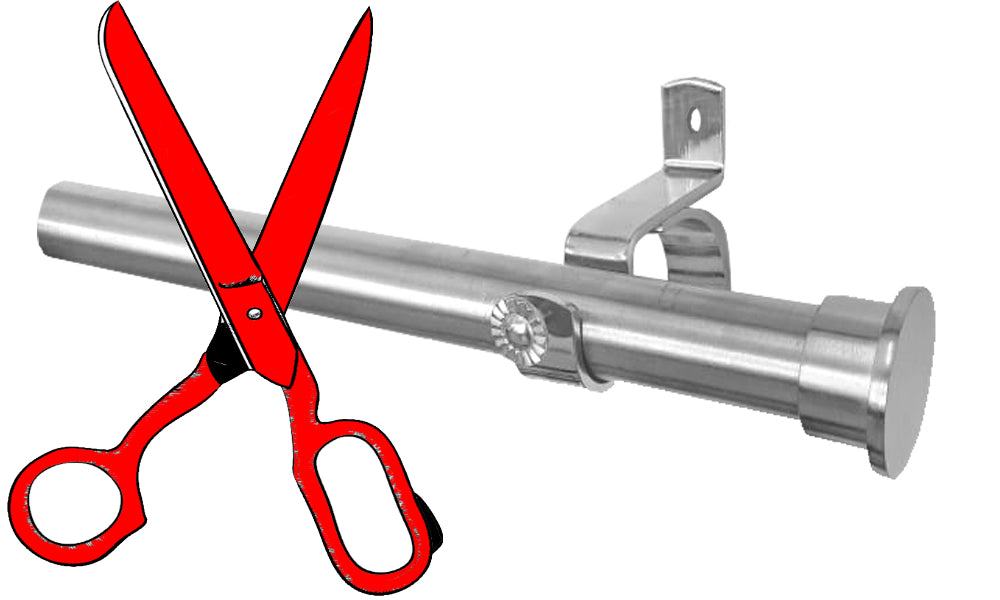 Cut-to-Size Single Curtain Rod, 25mm Stainless 1.0m-6.0m – Curtain ...