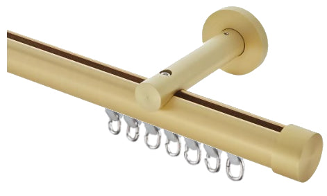 Channel Curtain Rod, 28mm Brushed Brass – Curtain Hardware & Blinds Co.