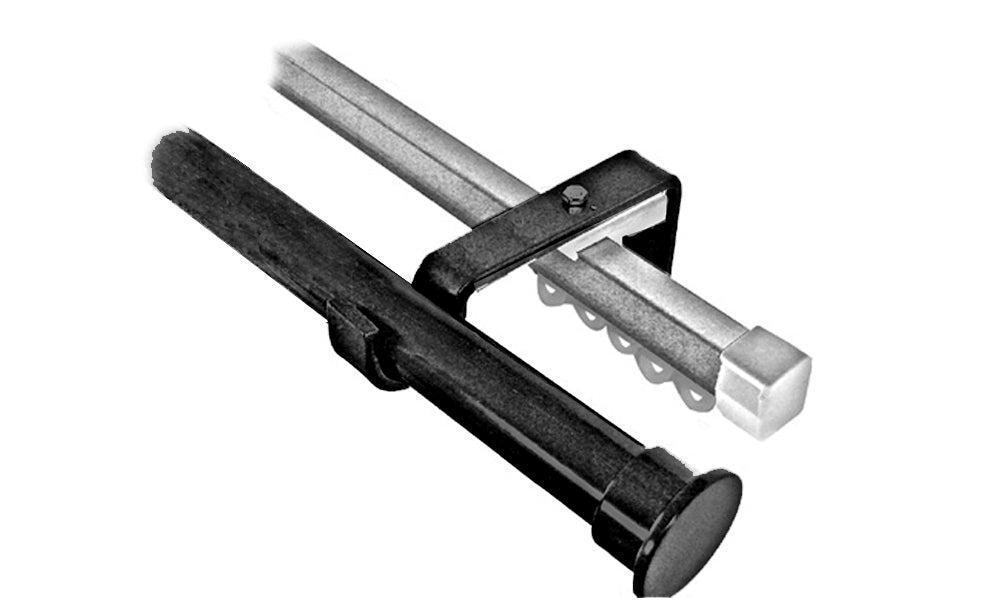 Double 32mm Black Curtain Rod and Rail 1.0m-6.0m – Curtain Hardware ...