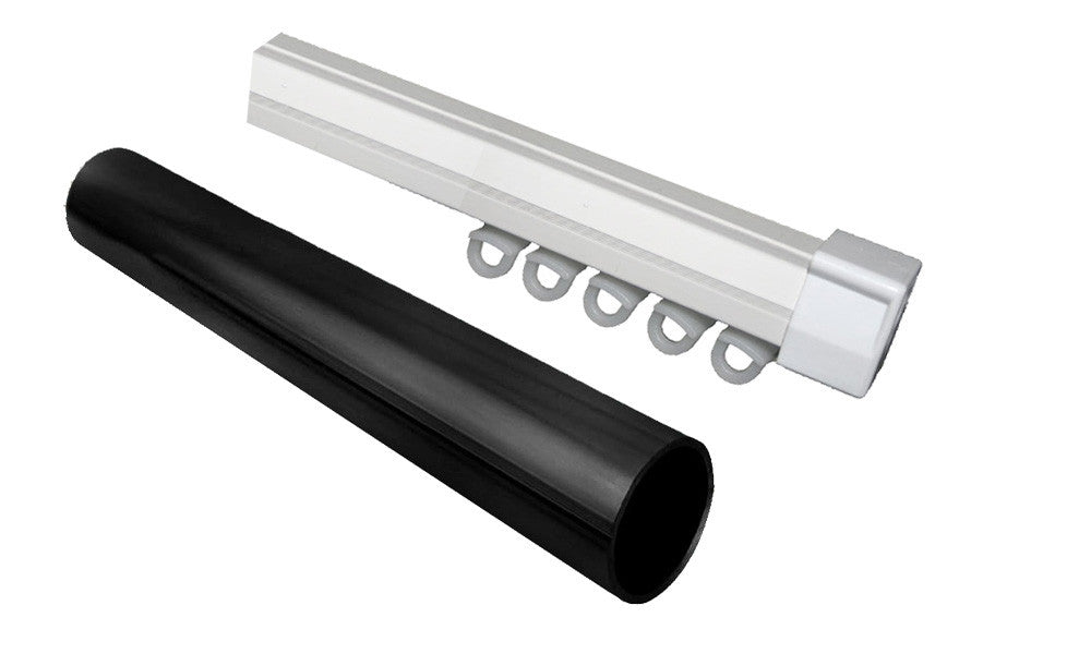 Double 25mm Black Metal Rod and Rail, 1.0m-6.0m – Curtain Hardware ...
